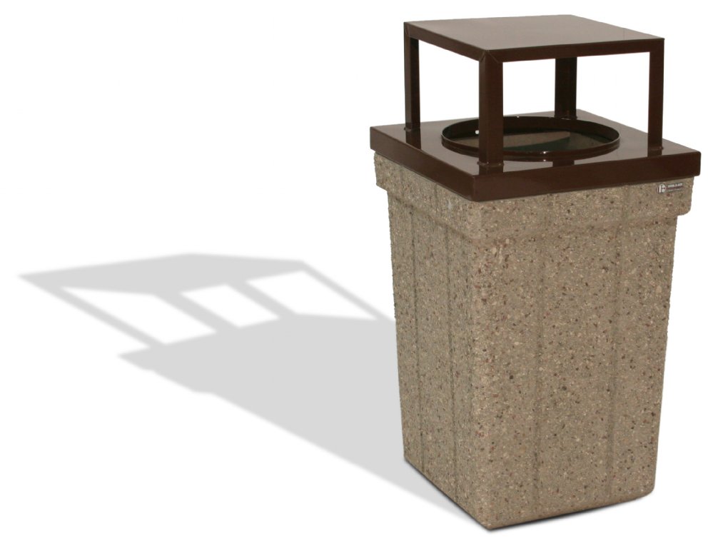 Square Concrete Trash Cans | Bohlmann Quality Products